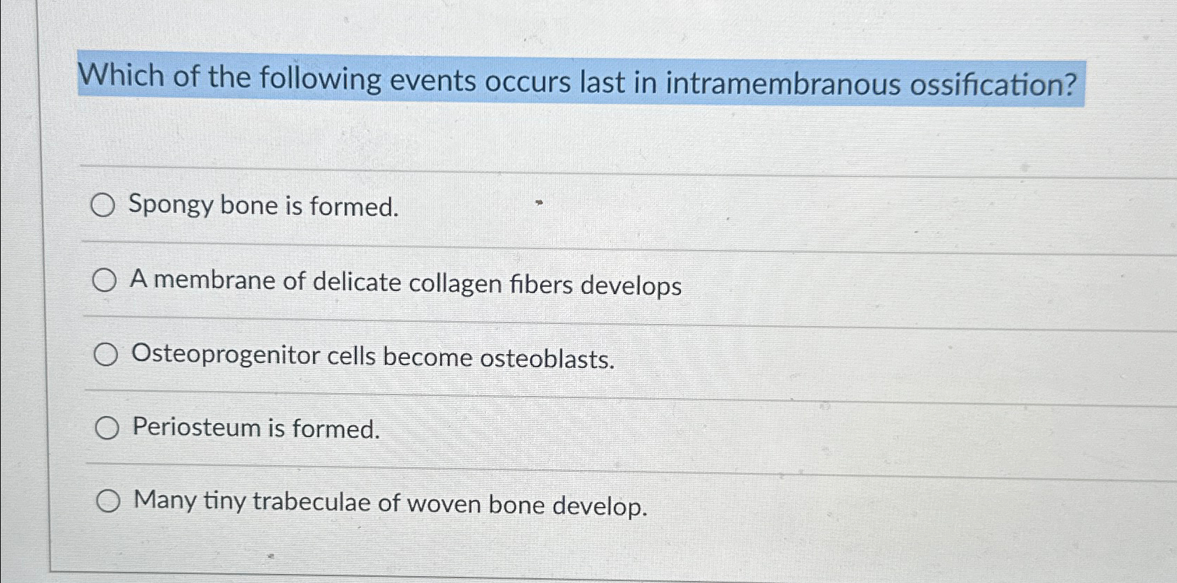 Solved Which of the following events occurs last in | Chegg.com