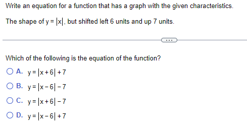 Solved Write an equation for a function that has a graph | Chegg.com