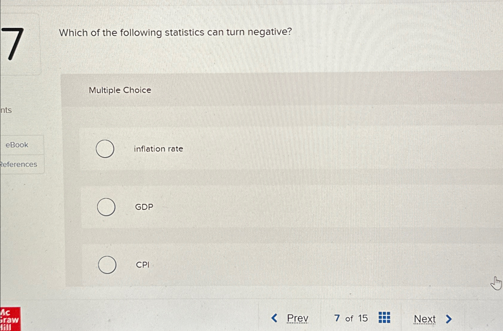 Solved Which of the following statistics can turn | Chegg.com