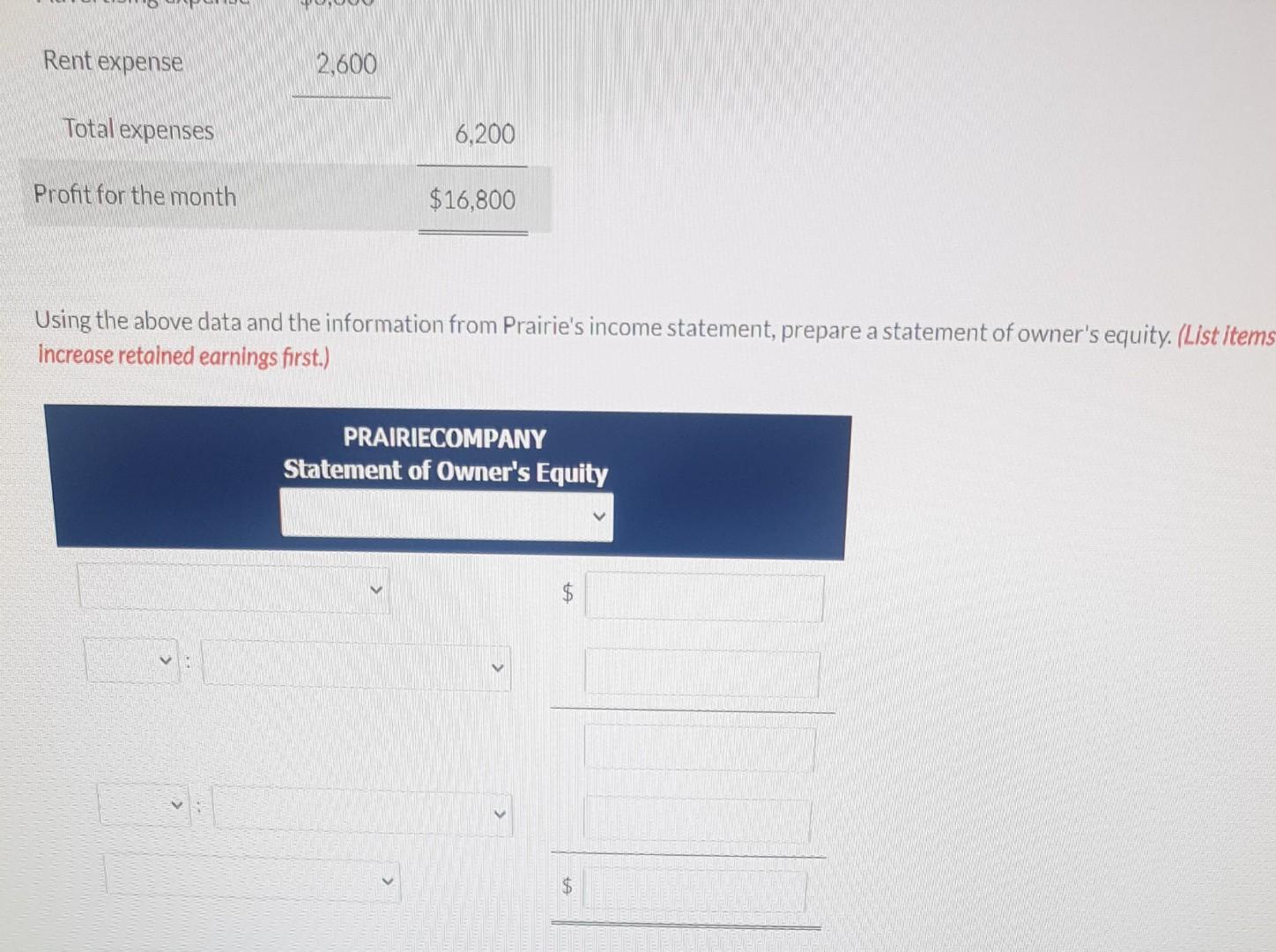 Solved Current Attempt in Progress Prairie Company is owned | Chegg.com
