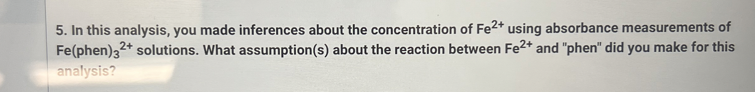 Solved In this analysis, you made inferences about the | Chegg.com