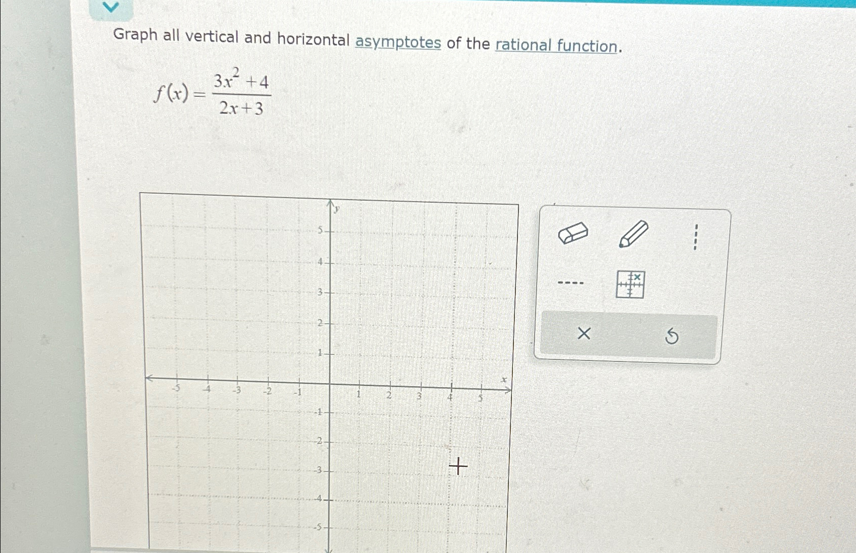 Solved Graph all vertical and horizontal asymptotes of the | Chegg.com
