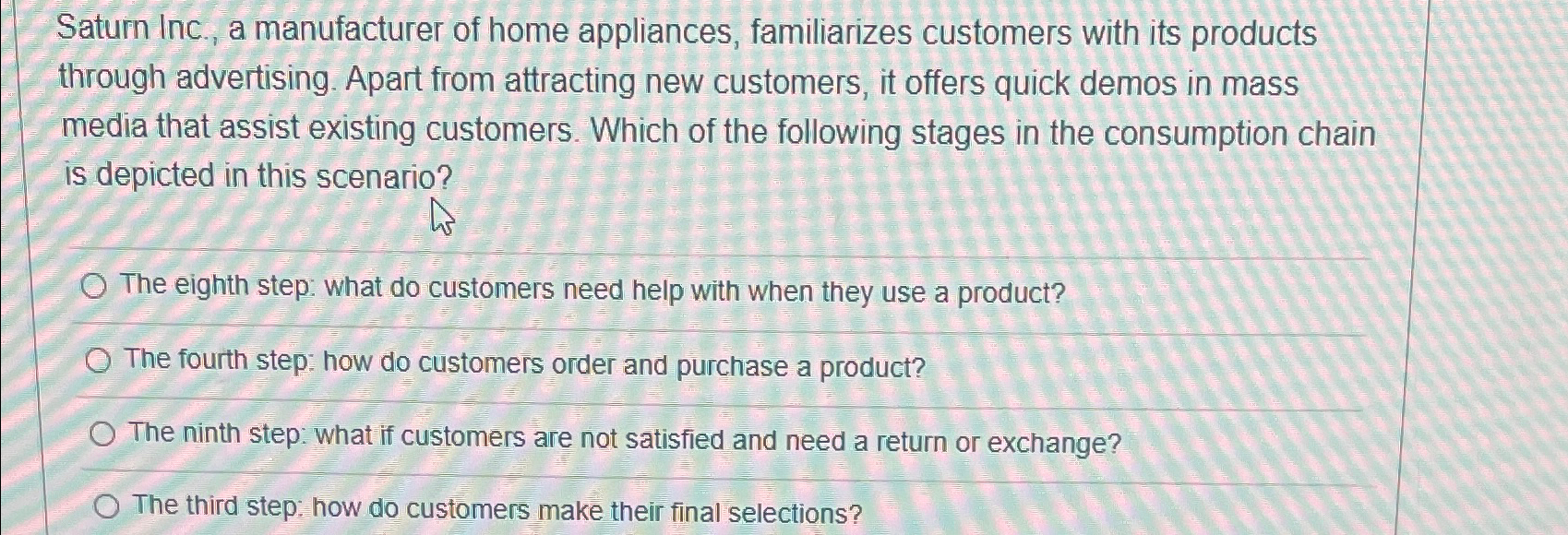 Solved Saturn Inc., a manufacturer of home appliances, | Chegg.com