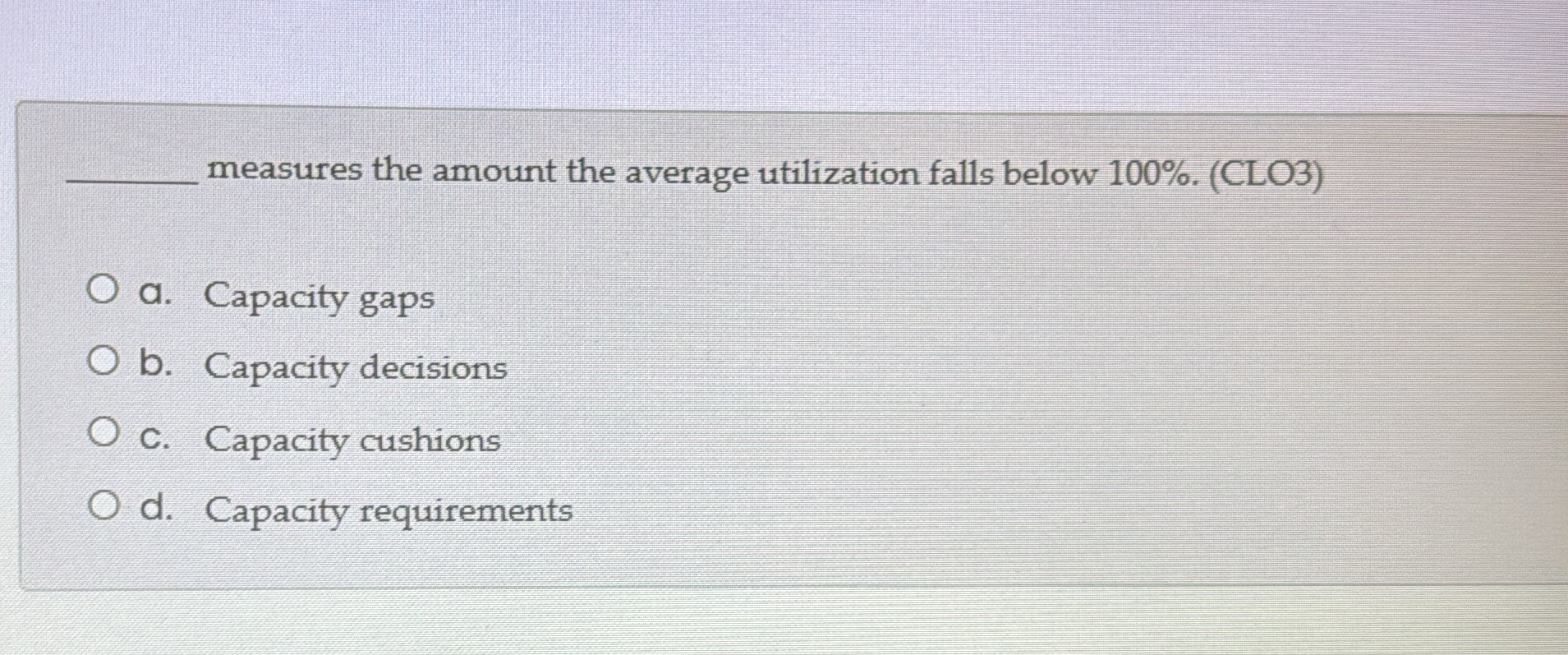 Solved measures the amount the average utilization falls | Chegg.com