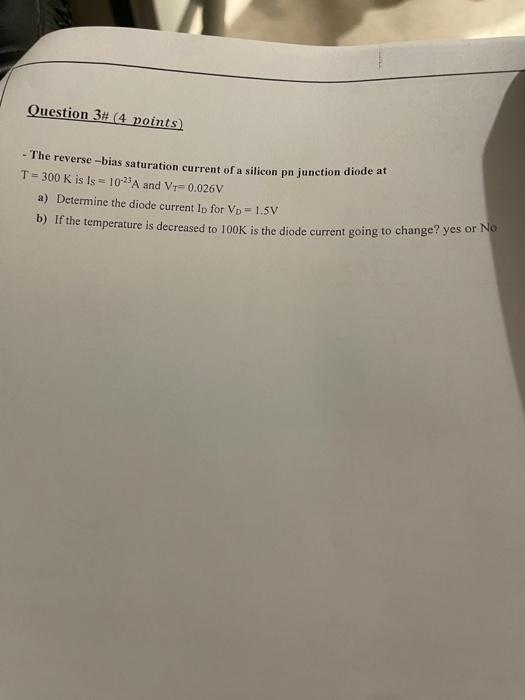 Solved - The reverse -bias saturation current of a silicon | Chegg.com