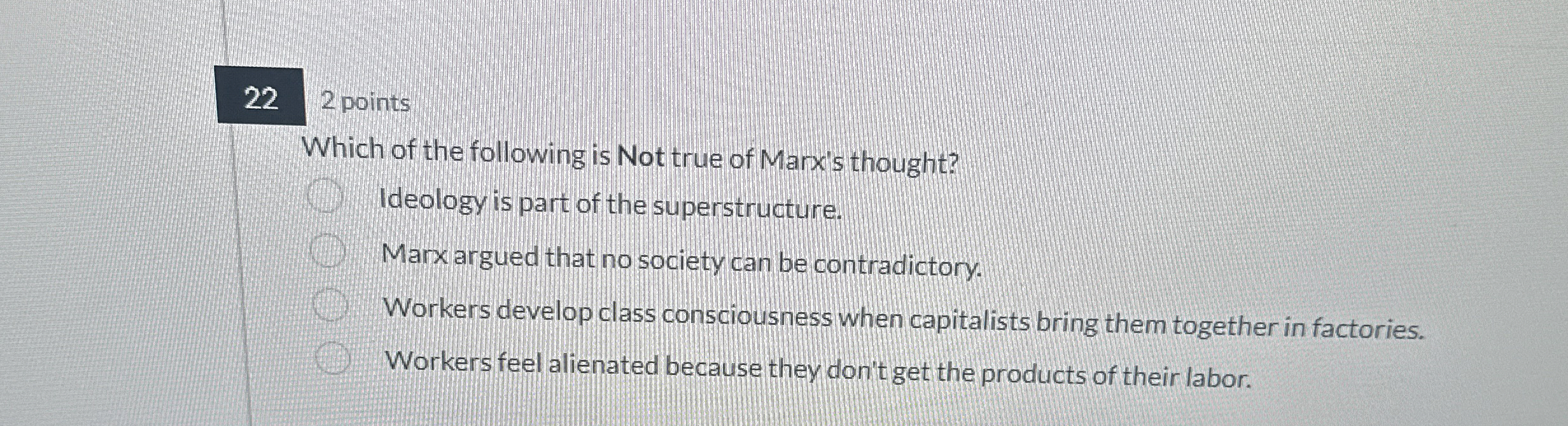 Solved 22 ﻿pointsWhich of the following is Not true of | Chegg.com