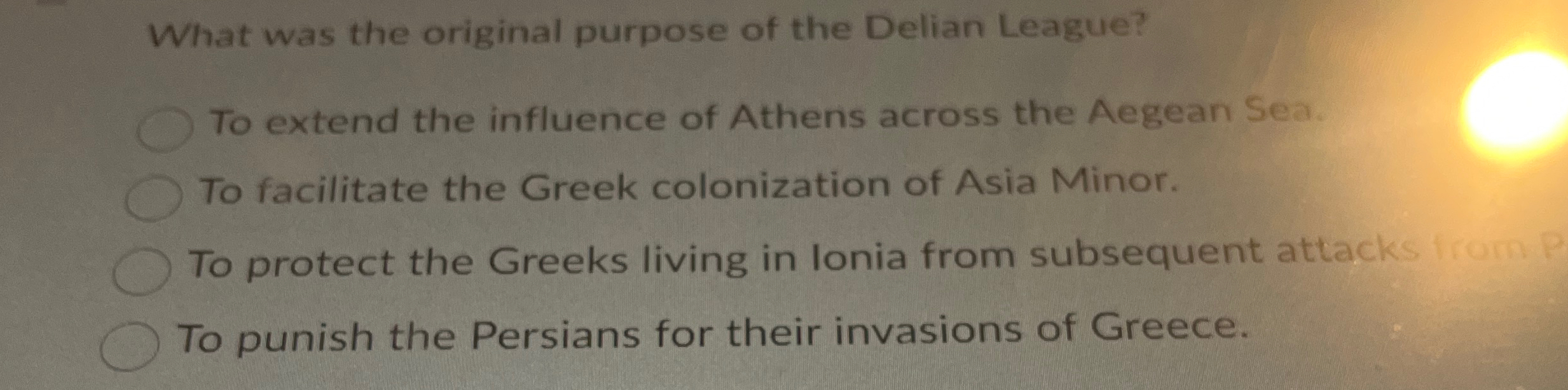 Solved What was the original purpose of the Delian League?To | Chegg.com