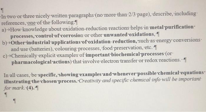 Solved 1 - In two or three nicely written paragraphs (no | Chegg.com
