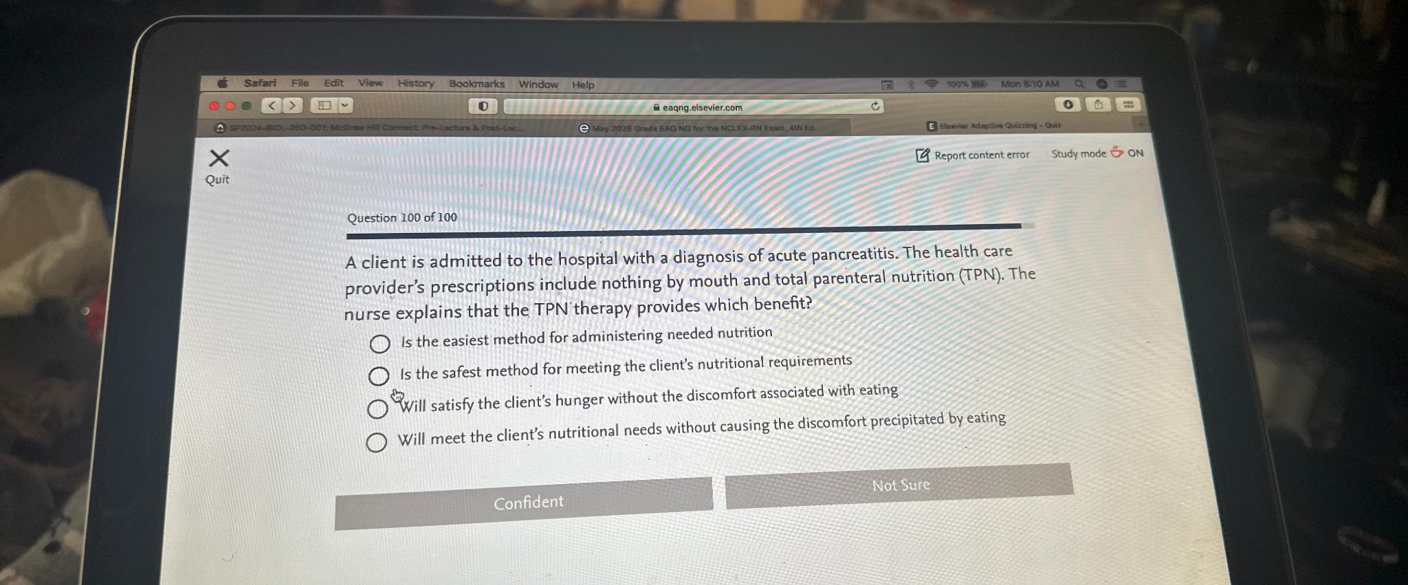 Solved Report content errorStudy mode 3 ﻿ONQuitQuestion 100 | Chegg.com