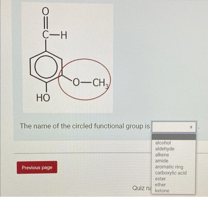 Solved What is the name of the circled functional group? | Chegg.com