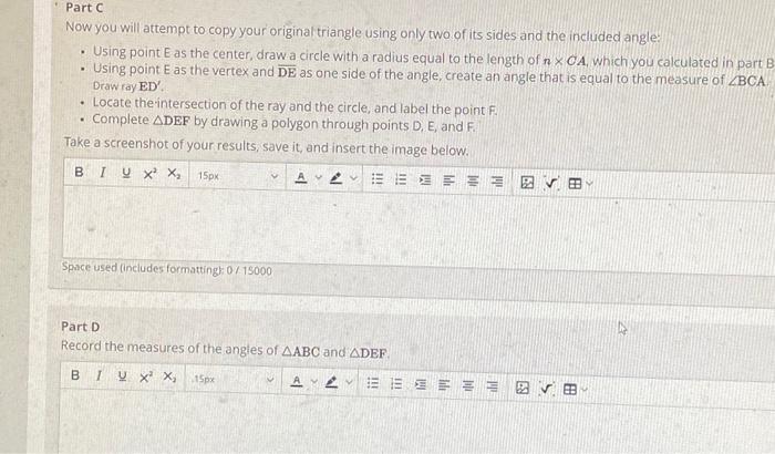 The SAS, or side-angle-side, criterion states that | Chegg.com