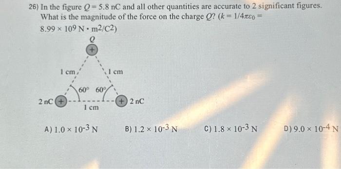 Solved In the figure Q = 5.8 nC and all other quantities are | Chegg.com