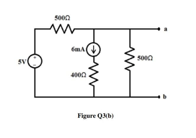 Solved Figure Q3(a)(a) In the network shown in Figure Q3(a), | Chegg.com