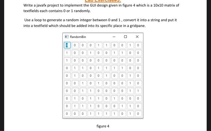 Solved Write a javafx project to implement the GUI design | Chegg.com