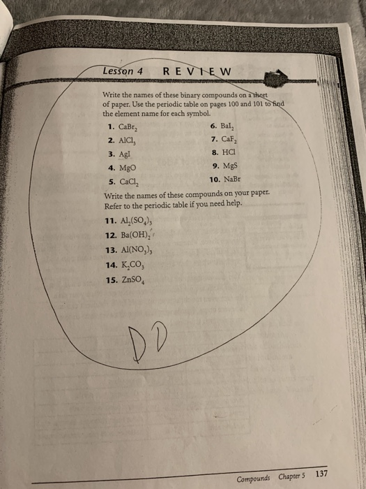 Solved Lesson 3 REVIEW Copy the table on a sheet of paper. | Chegg.com