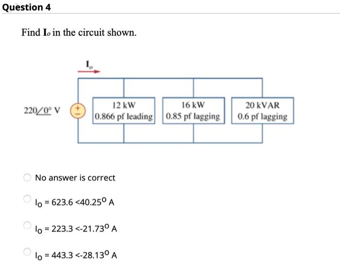 Solved Find Io in the circuit shown. No answer is correct | Chegg.com