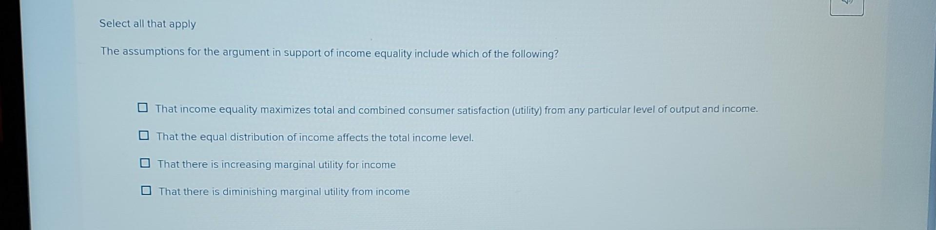 Solved Select all that applyThe assumptions for the argument | Chegg.com