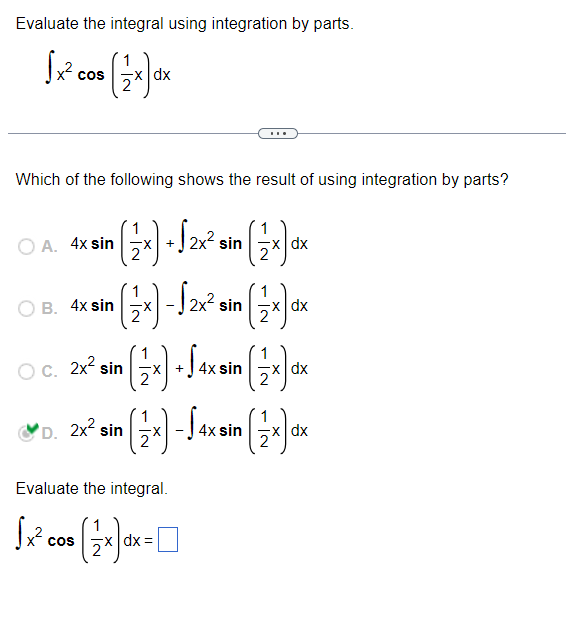 Evaluate the integral using integration by | Chegg.com
