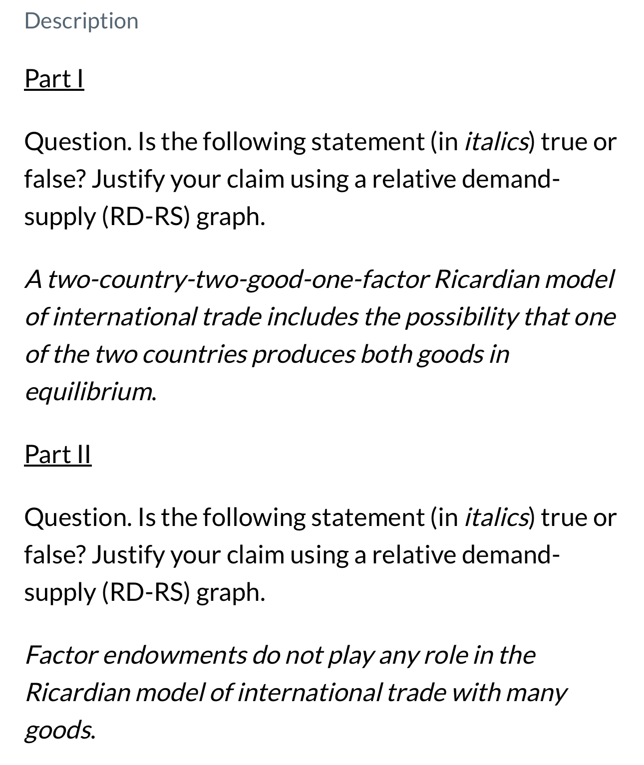 Solved Description()Question. Is the following statement (in | Chegg.com