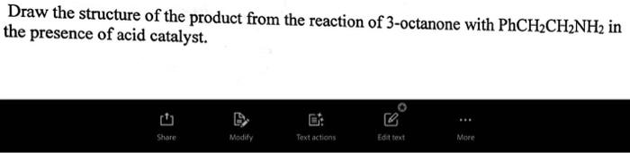 Solved Hand Draw the structure of the product from the | Chegg.com