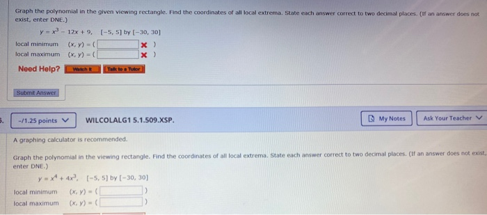 Solved Graph the polynomial in the given viewing rectangle. | Chegg.com