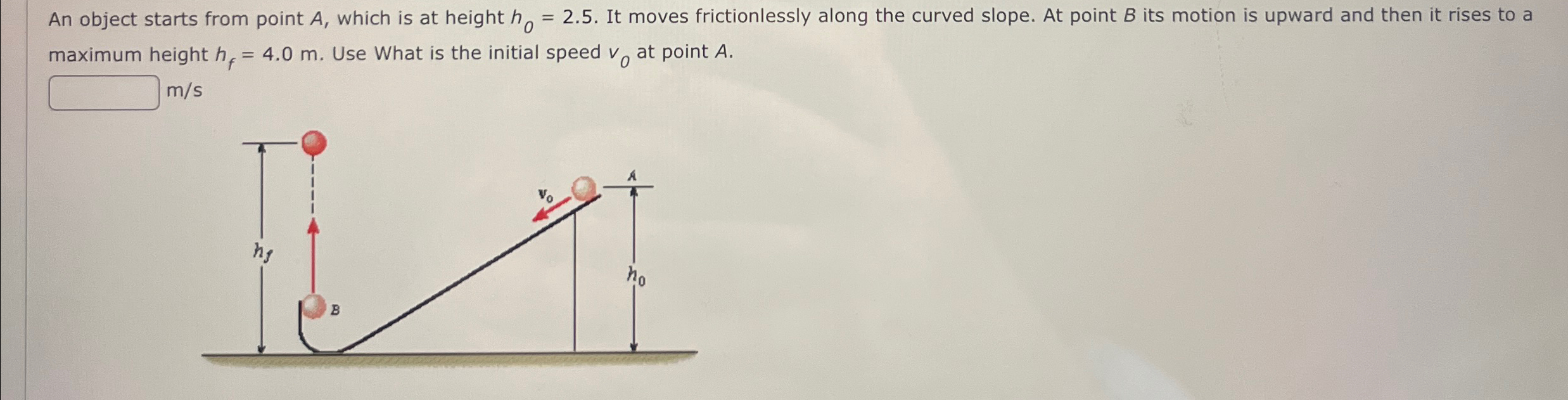 Solved An object starts from point A, ﻿which is at height | Chegg.com