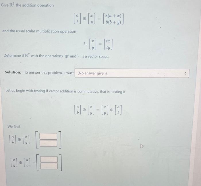 Solved Give R2 the addition operation | Chegg.com