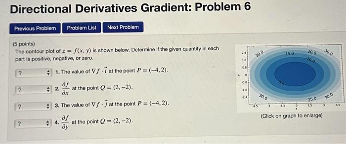 Solved Directional Derivatives Gradient: Problem 6 (5 | Chegg.com