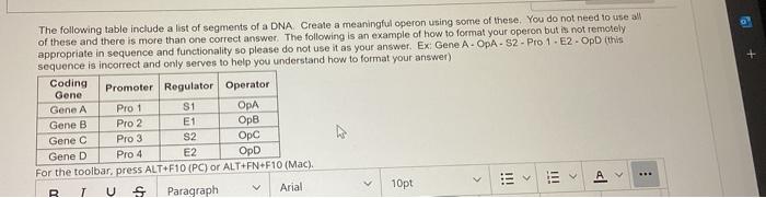 The following table include a list of segments of a | Chegg.com