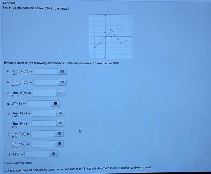Solved (3 points) Let F be the function below. (Click to | Chegg.com