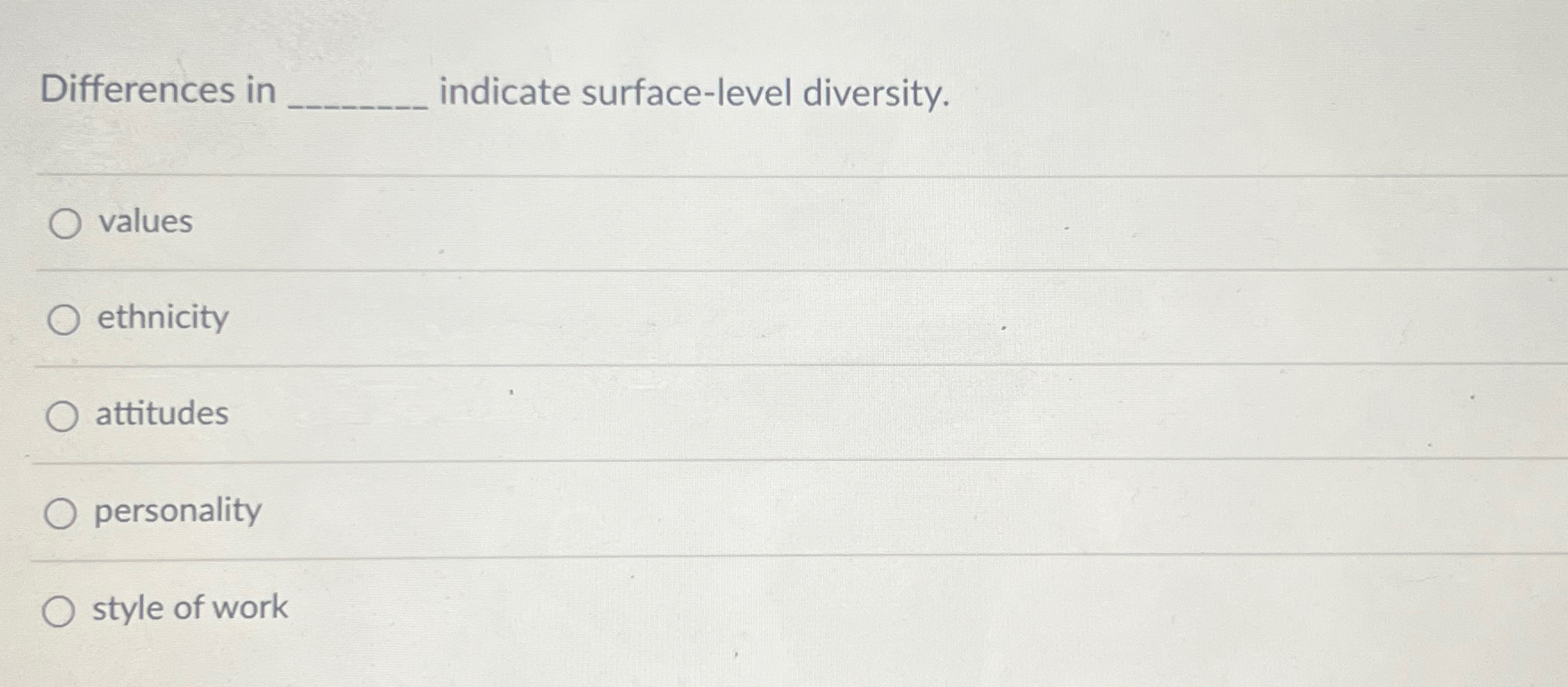Solved Differences in ﻿indicate surface-level | Chegg.com