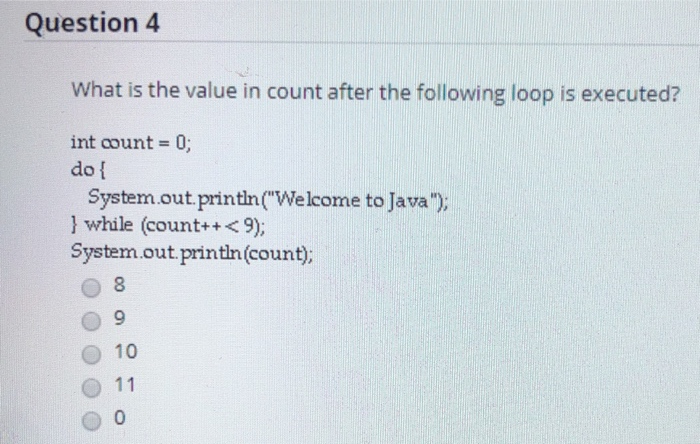 Solved Question 1 How many times will the following code | Chegg.com