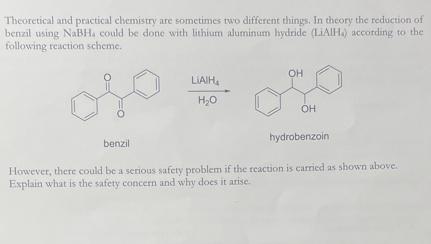 Solved Theoretical and practical chemistry are sometimes two | Chegg.com