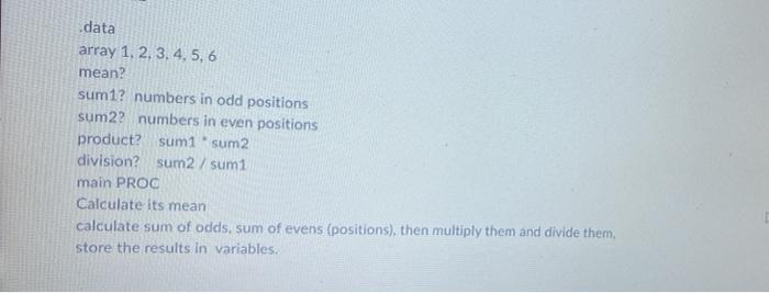Solved data array 1, 2, 3, 4, 5, 6 mean? sum1? numbers in | Chegg.com