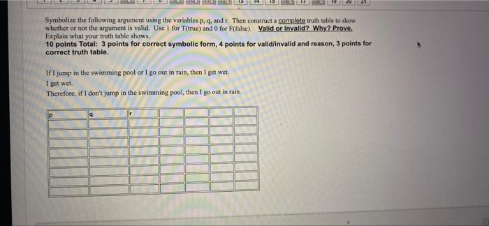 Solved Symbolize the following argument using the variables | Chegg.com