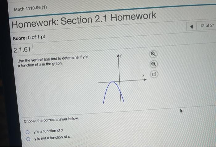 Solved Math 1110 06 1 Homework Section 2 1 Homework 6 Of