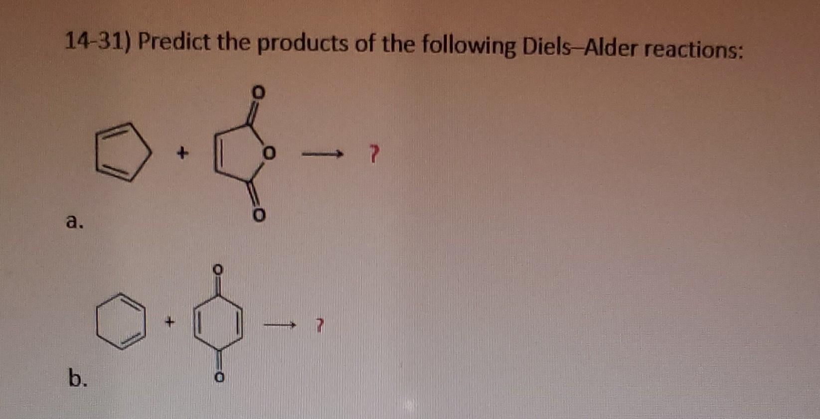 Solved 14-31) Predict the products of the following | Chegg.com