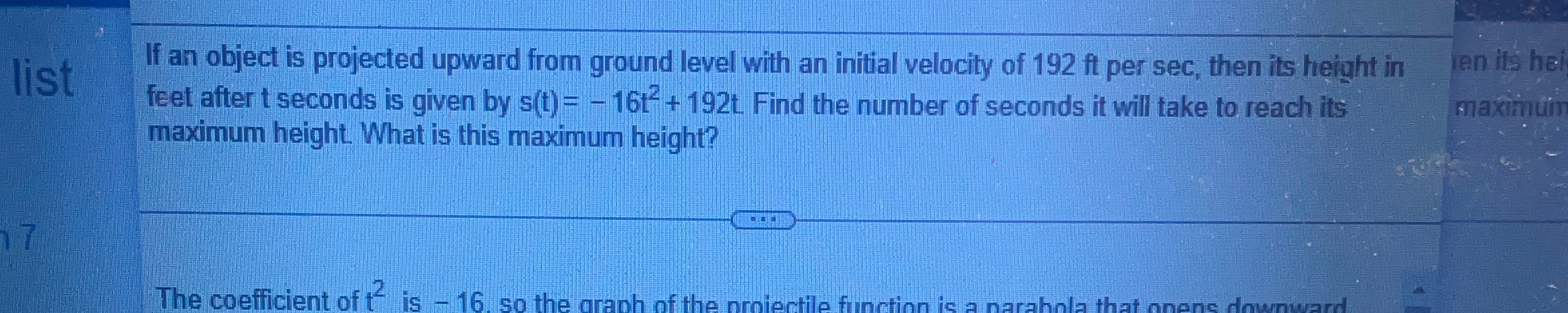 Solved If an object is projected upward from ground level | Chegg.com