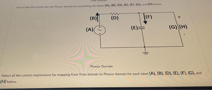 Solved Time Domain Let us map this circuit into the Phasor | Chegg.com