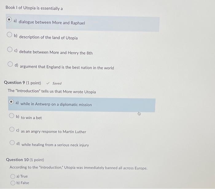 In the "Introduction," Thomas More is called by the | Chegg.com