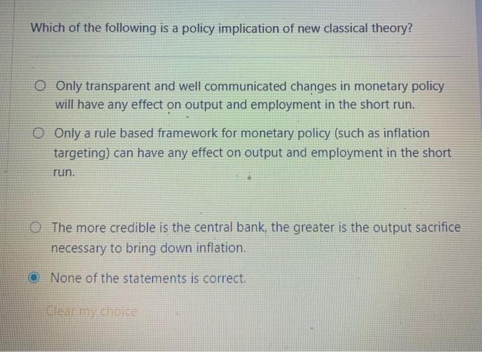 Solved What do new classical models have in common with the | Chegg.com