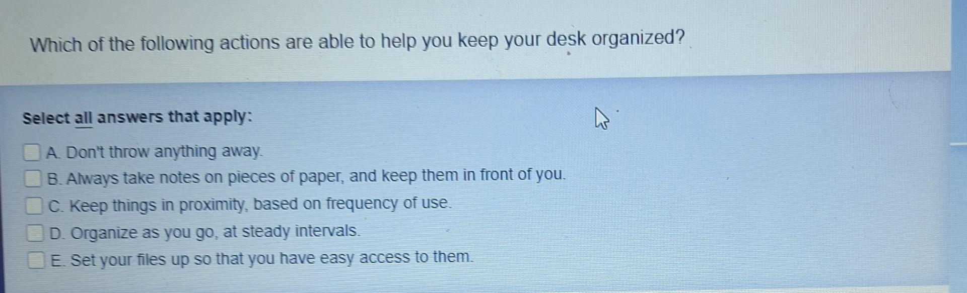 Solved Which of the following actions are able to help you | Chegg.com