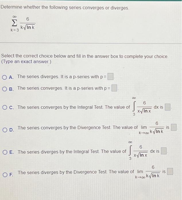 Solved Determine whether the following series converges or | Chegg.com