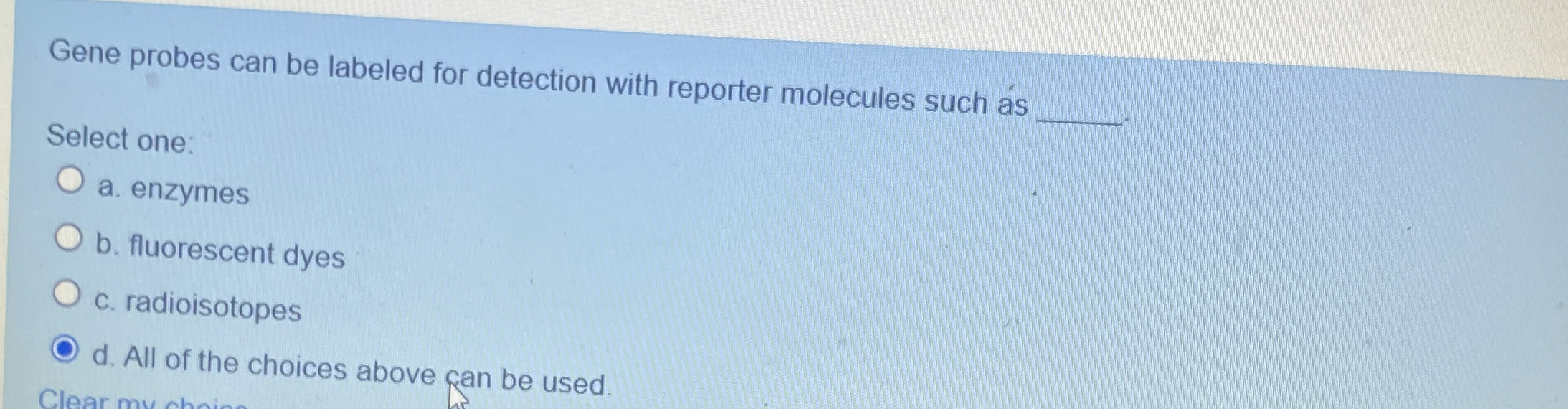 Solved Gene probes can be labeled for detection with | Chegg.com