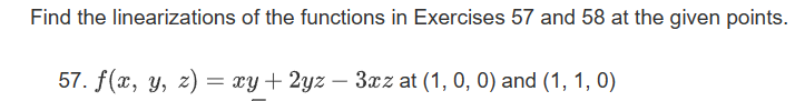 Solved Find The Linearizations Of The Functions In Exercises