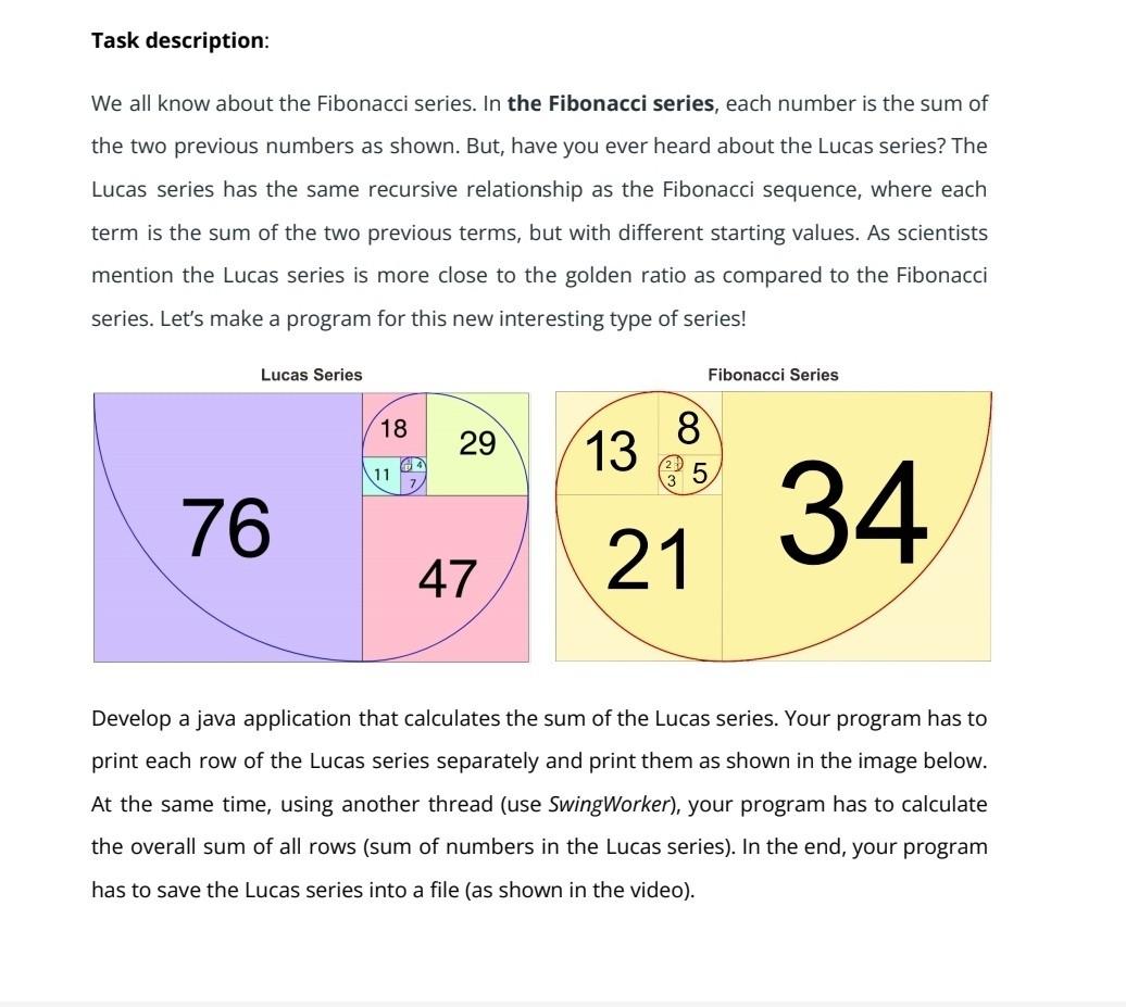 Solved Task description: We all know about the Fibonacci | Chegg.com