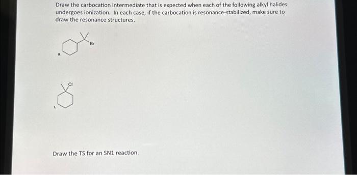 Solved Draw the carbocation intermediate that is expected | Chegg.com