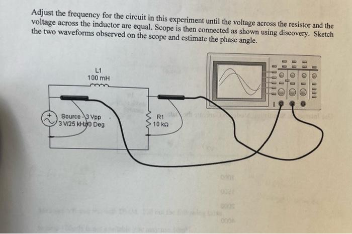 Solved Adjust the frequency for the circuit in this | Chegg.com