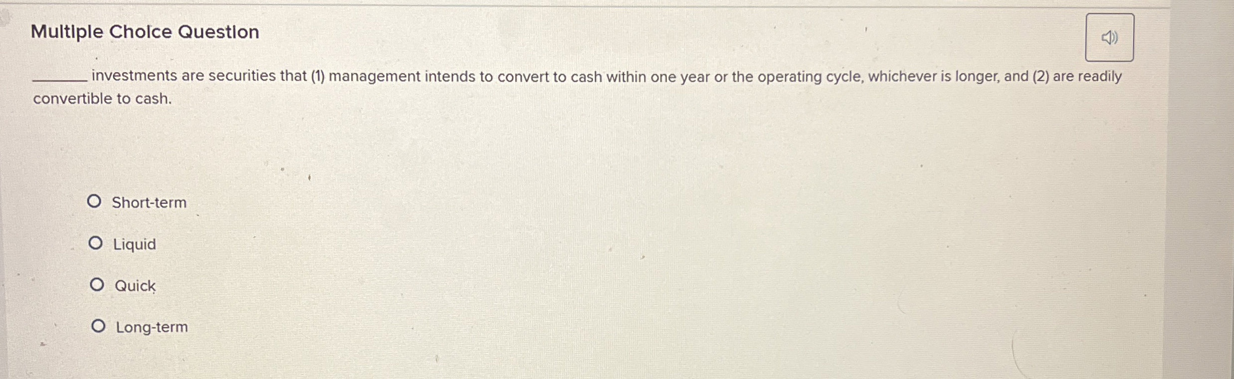 High Quality SOLUTION Multiple Cholce Questlon ﻿investments are securities | Chegg.com