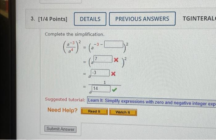 Solved Complete the simplification. Suggested tutorial: | Chegg.com